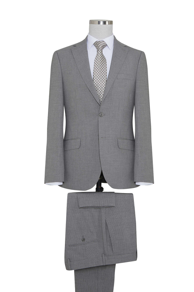 Gri Çizgili Slim Fit Takım Elbise | HTML 33183020C002
