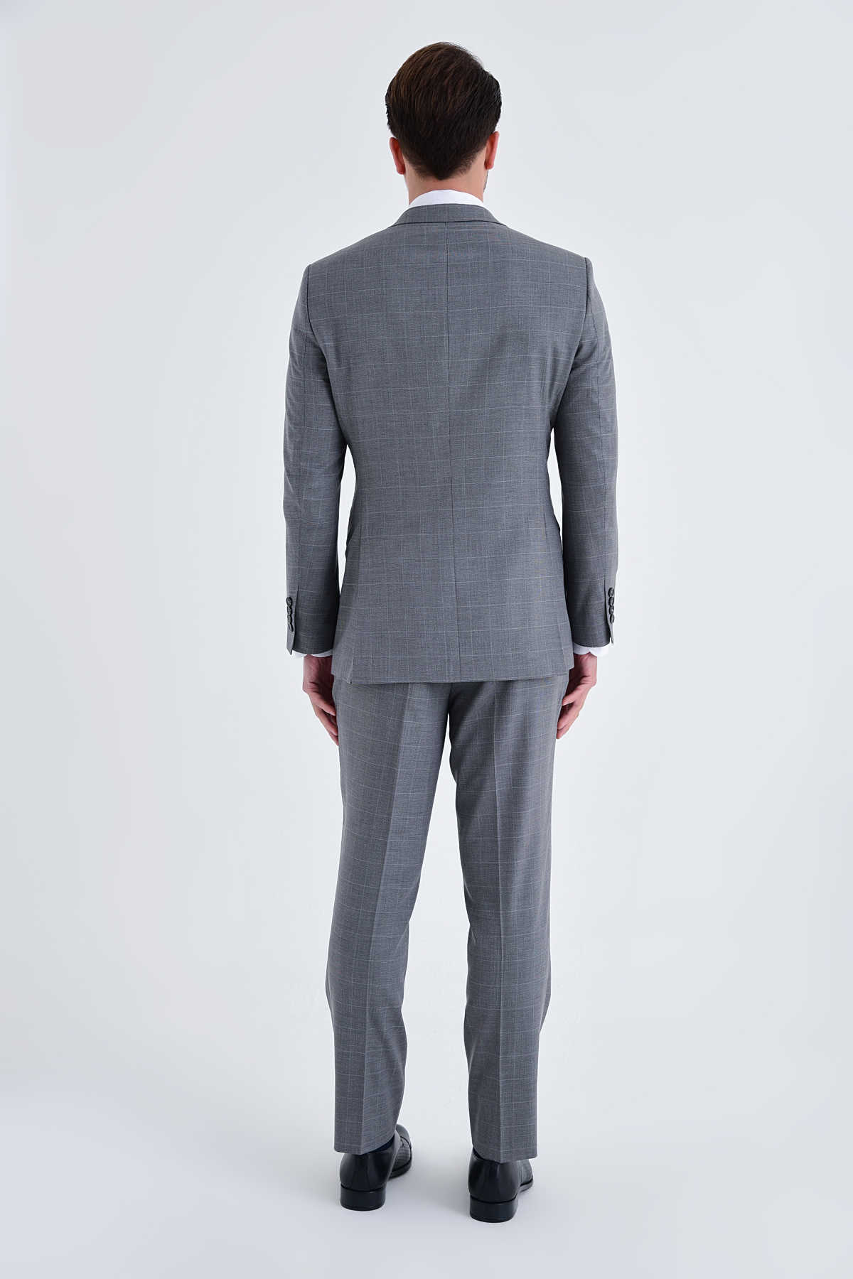 Gri Kareli Slim Fit Takım Elbise |Hatemoğlu 33181019C020