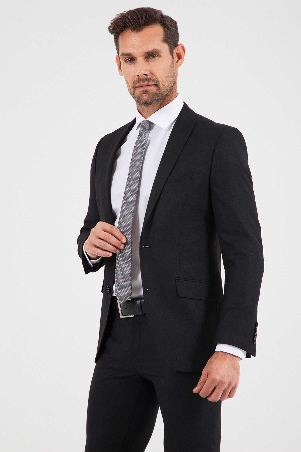 Siyah Slim Fit Takım Elbise | Hatemoğlu